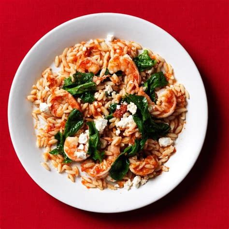 Shrimp Spinach Feta Orzo Punchfork