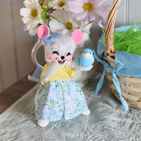 6in Blue Bird Girl Mouse Annalee Dolls