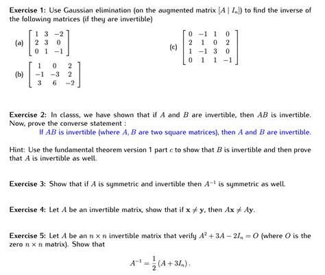 Solved Exercise 1 Use Gaussian Elimination On The