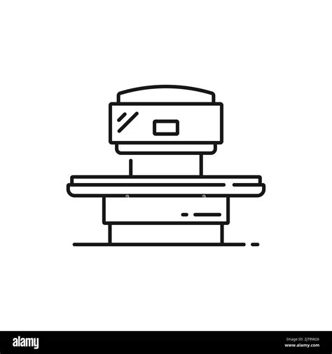 Xray Machine Generator Isolated Outline Icon Vector Computed