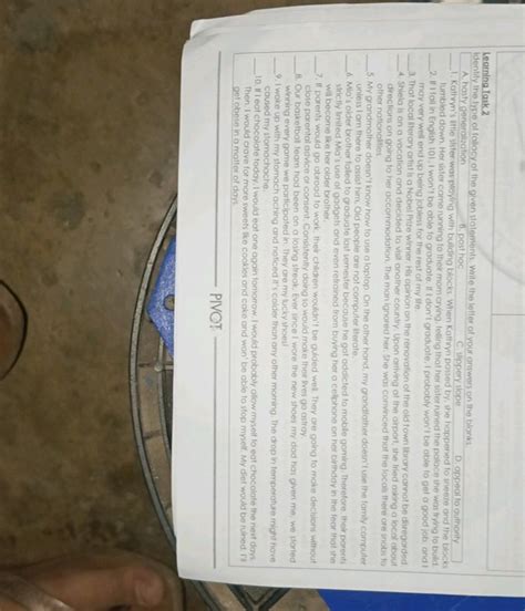 Learning Task Identify The Type Of Fallacy Studyx