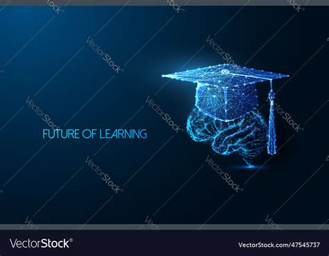 Neuroscience Future Of Learning Futuristic Vector Image