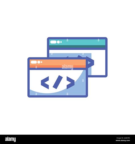 Symbol Custom Coding In White Background Vector Illustration Design