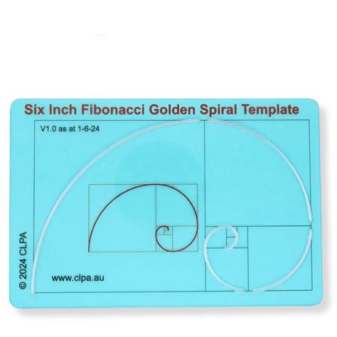 Clpa Fibonacci Spiral Stencil Template For Drawing And Drafting A