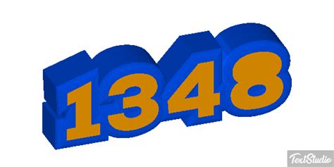 1348 Number Animated  Logo Designs