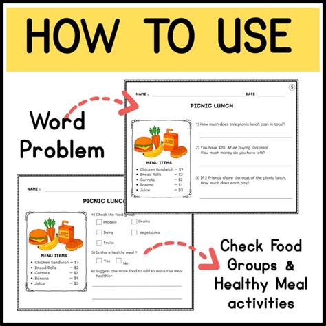 Grocery Store Math Additionsubtractionmultiplication And Simple