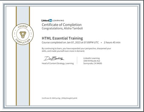 🌟 I Am Thrilled To Announce That I Have Successfully Completed The Html Certification Further