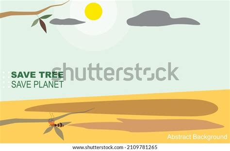 Save Tree Concept Minima Design Abstract Stock Vector Royalty Free