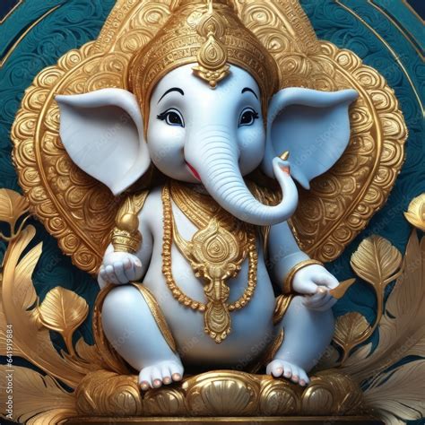 Goleden Ganesh Ji Generative Ai Ganesh Chaturthi Ganesh Ji Wallpaper