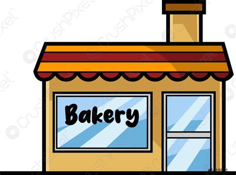 Construcción De La Panadería De Dibujos Animados Vector De Stock