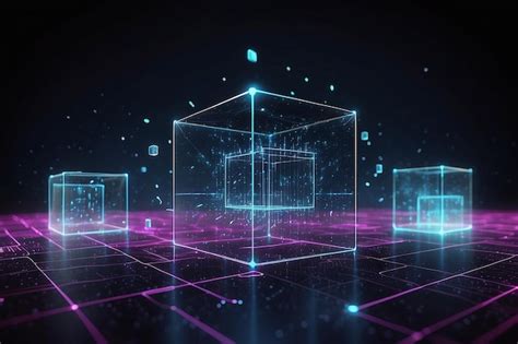 Premium Photo 3d Abstract Poly Cube Quantum Cryptography And Big Data