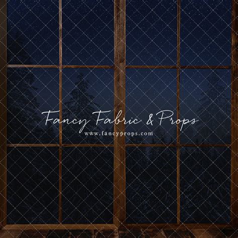 Bay Window At Night Fancy Fabric And Props