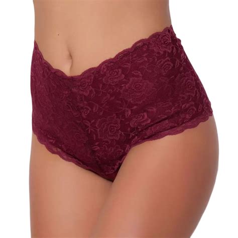 Brás na Net Kit 6 Calcinhas Cinta Modeladora Cintura Alta Cotton e