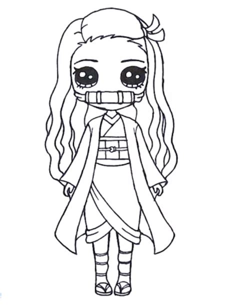 Nezuko Kamado Printable Coloring Page Free Printable Pdf