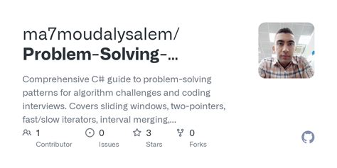 Problem Solving Patternsproblem Solving Patternsmd At Main · Ma7moudalysalemproblem Solving