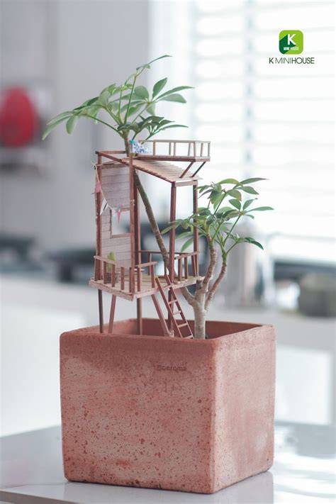 홍콩 야자 미니어쳐 하우스 만들기cute Hong Kong Palm Planterior Miniature House