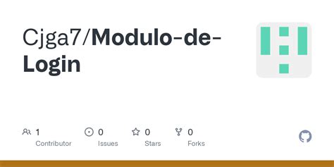 GitHub Cjga7 Modulo De Login