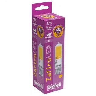 Lampadina Bispina LED Beghelli Zafiro 5W 3000K Attacco G9 57020