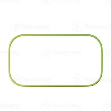 Rectangle Shape Yellow Green Gradient 3d Rendering 29128879 Png