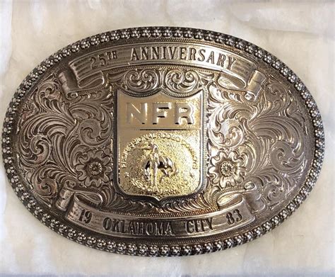 1983 Gist Nfr Rodeo Belt Buckle National Finals Rodeo Oklahoma City