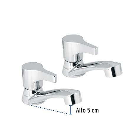 Juego 2 Llaves Para Lavabo ABS Manerales Palanca Basic Llaves