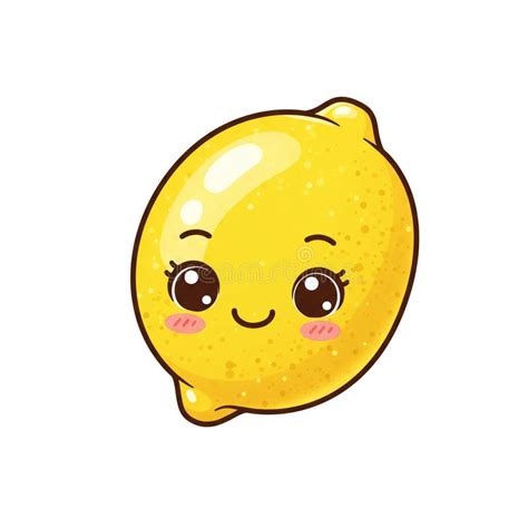 Cartoon Lemon With Faces