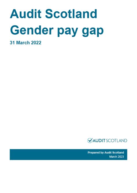 Audit Scotland Gender Pay Gap 2022 Audit Scotland