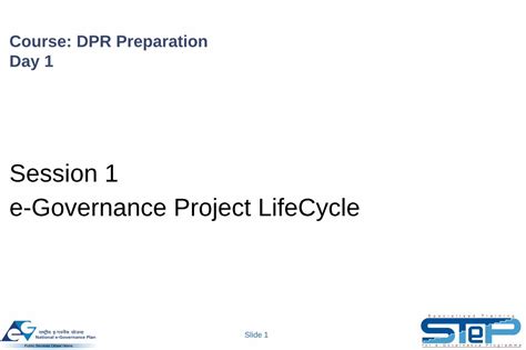 Pdf Session 1 E Governance Project Lifecycle · E Governance Project Lifecycle Eglc E