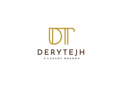 Initial Letter Dt Simple Elegant Logo Design Concept Initial Symbol