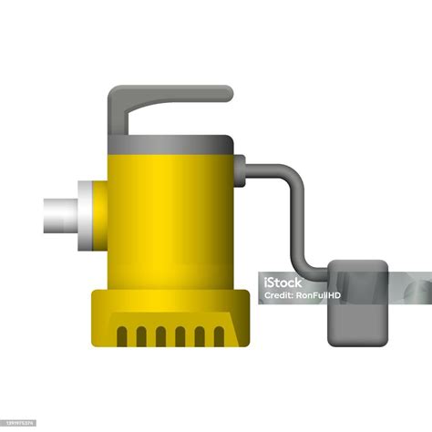 Sump 펌프 또는 잠수정 펌프 벡터 아이콘 디자인 노랑에 대한 스톡 벡터 아트 및 기타 이미지 노랑 참호 파기 Istock