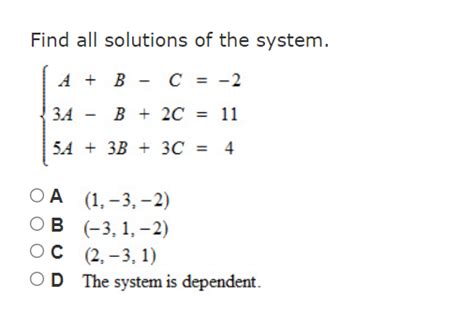 Solved Find All Solutions Of The System Chegg