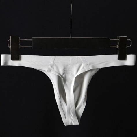 Low Waist G String Ice Silk For Men Male Panties Briefs Thongs