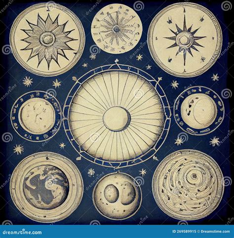 Vintage Astronomy Illustration The Seasons Circa 1850 Cartoondealer