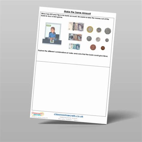 Year 2 Make A Pound Discussion Problem Resource Classroom Secrets
