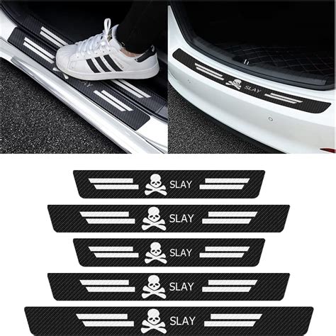 Xinliya Lot De 4 Protections De Seuil De Portière De Voiture Et 1