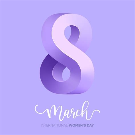 estandarte moderno del día de la mujer con ilustración vectorial de 3d