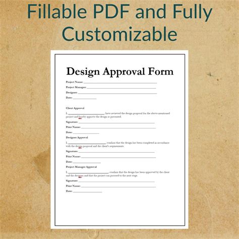 Design Approval Form Template For Graphic Design Projects Printable