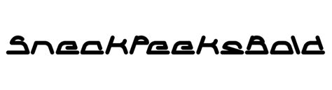 Sneak Peeks Bold Font
