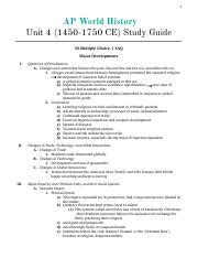 AP World History Unit Study Guide Pdf Pdf AP World History Unit CE Study Guide