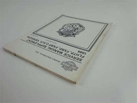 Sell Harley Davidson 1988 Flhtp Fxrp Chp Police Supplemnt Service