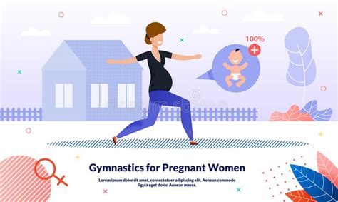 Physical Activity During Pregnancy Vector Banner Stock Vector