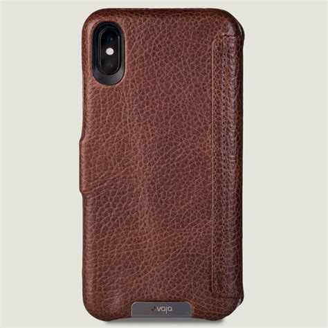 Folio Iphone Xs Max Leather Case Vaja