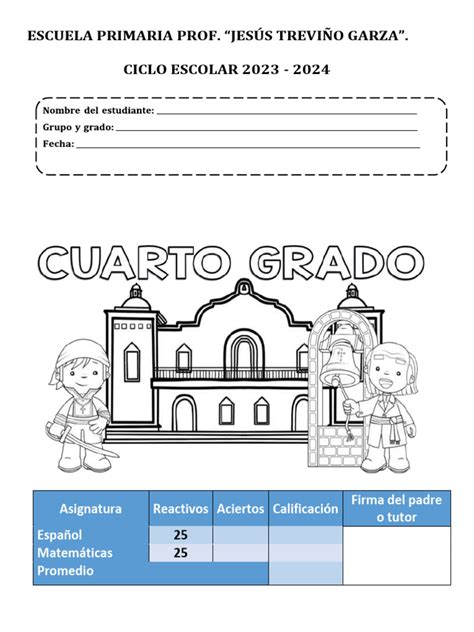 Ex Diagnóstico 4 Grado Pdf