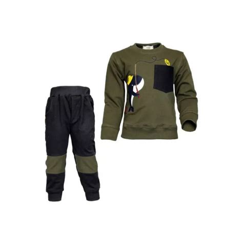 کمدا قیمت و خرید ست هودی و شلوار پسرانه رنگ قهوه ای سایز 1تا2سال