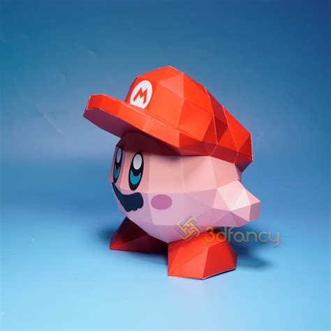 Mario Kirby 3d Papercraft Pdf Svg Template Inspire Uplift