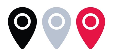 Conjunto De ícones De Pin De Localização Do Mapa Apontador De Marcador