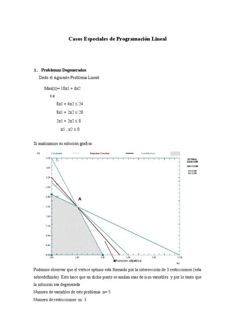 Casos Especiales De Programación Lineal Pdf Programación Lineal Geometría