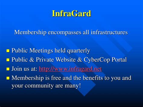 PPT InfraGard A Partnership For Protection An Introduction PowerPoint Presentation ID