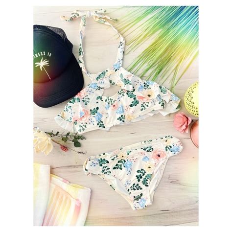 Oneill Swim Oneill Girls Floral High Neck Twopiece Swimsuit Poshmark