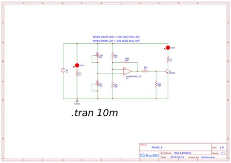 light on off ldr easyeda open source hardware lab
